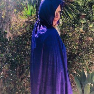 Jackets & Coats | Purple Velvet Capehooded Cloakhooded Cape | Poshmark